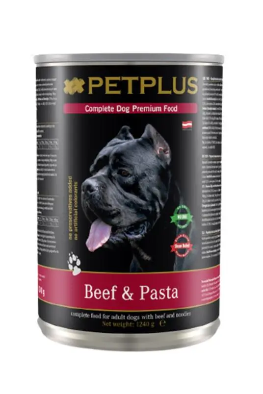 Pet Plus Konzerva hrane za pse, Govedina, nudle, 1240g