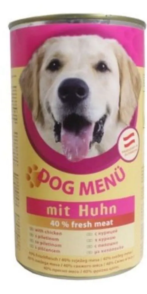 Dog Menu Vlažna hrana za odrasle pse, Piletina, 1240g