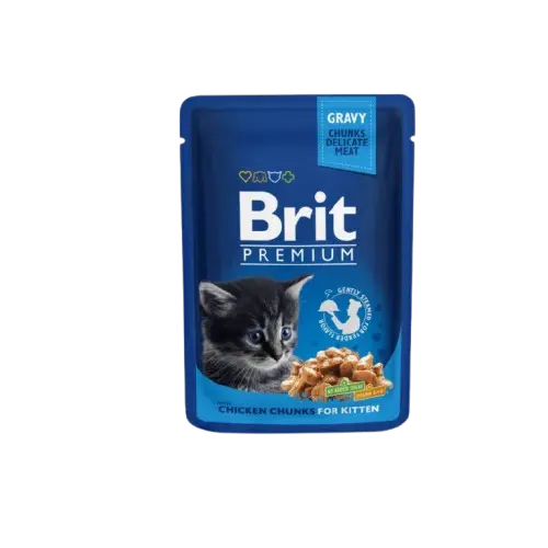 BRIT Premium-Pouch Kitten Chicken za mačiće 100 g.