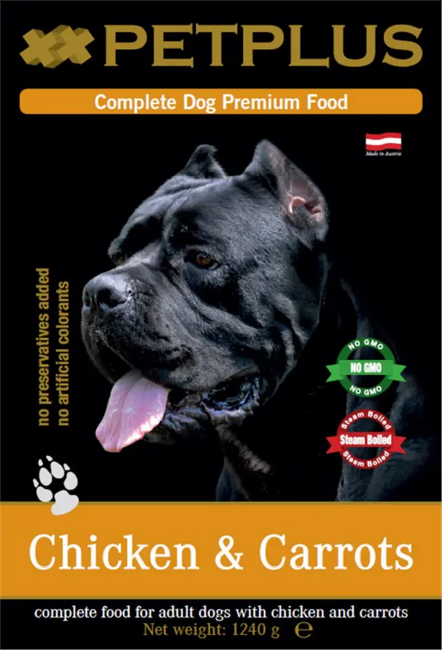 PET PLUS Suva hrana za pse, Piletina i šargarepa, 1.24kg