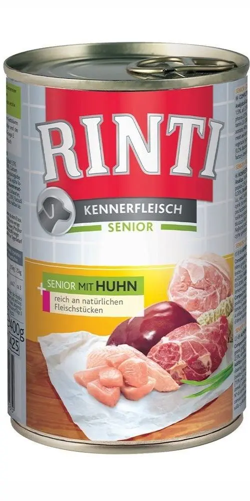 Rinti Vlažna hrana za pse senior Kennerfleisch meso u konzervi, Piletina, 400g