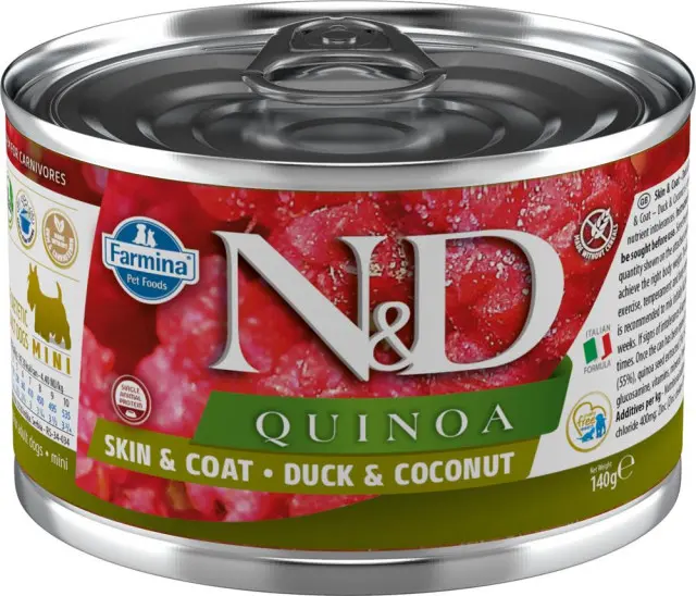 N&D Vlažna hrana za pse Can Dog Quinoa Mini Duck&Coconut, 140g