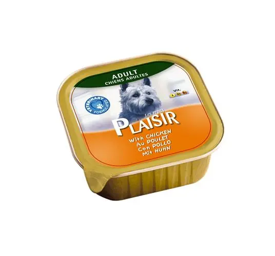 PLAISIR Pašteta za pse piletina 150g