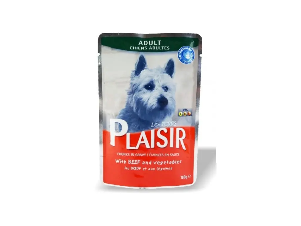 PLAISIR Sos za pse govedina i povrće 100g