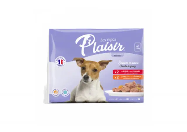 NORMAN&DISE Sosić za pse Plaisir govedina sa povrćem i piletina sa povrćem, 100g, 4 komada