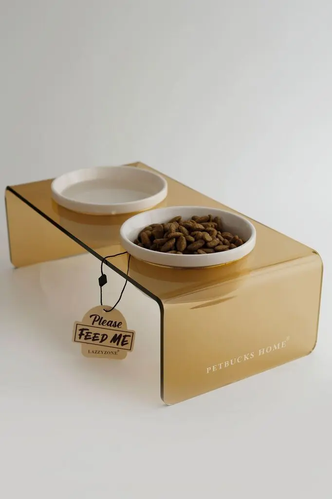 Paws & Whiskers Set činija za hranu za kućne ljubimce, 3 komada, Braon