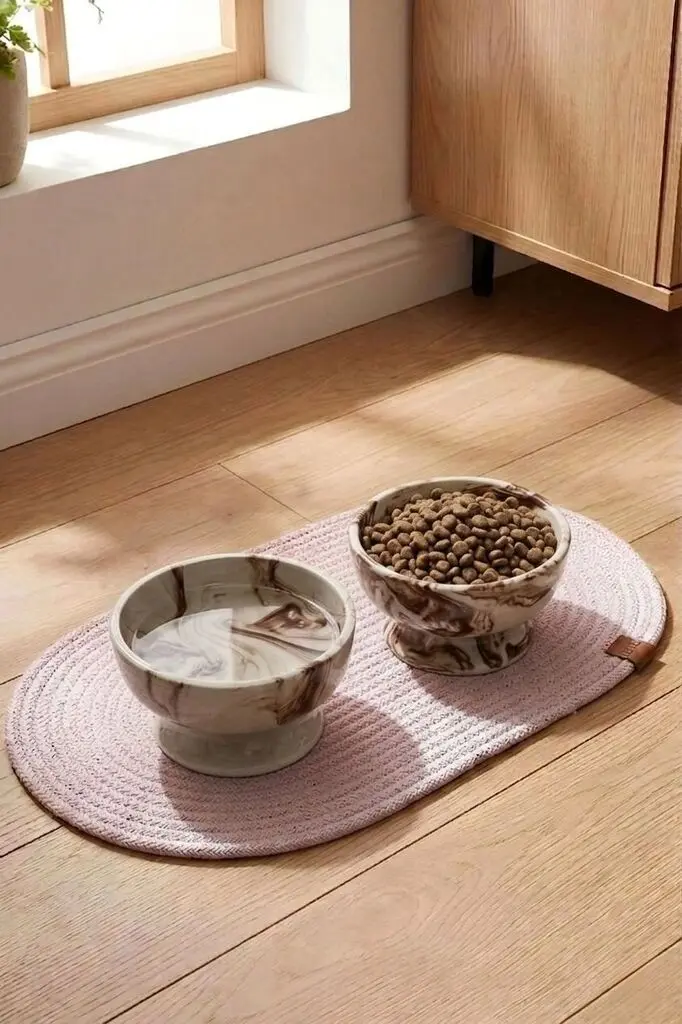 Paws & Whiskers Činija za hranu za kućne ljubimce, Braon