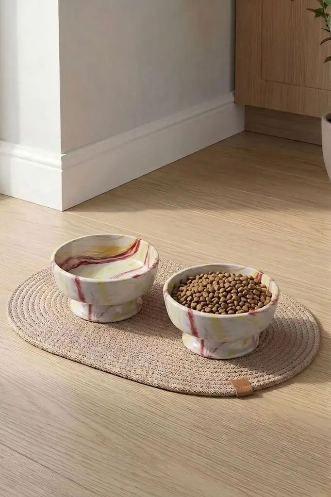 Paws & Whiskers Činija za hranu za kućne ljubimce, Žuta