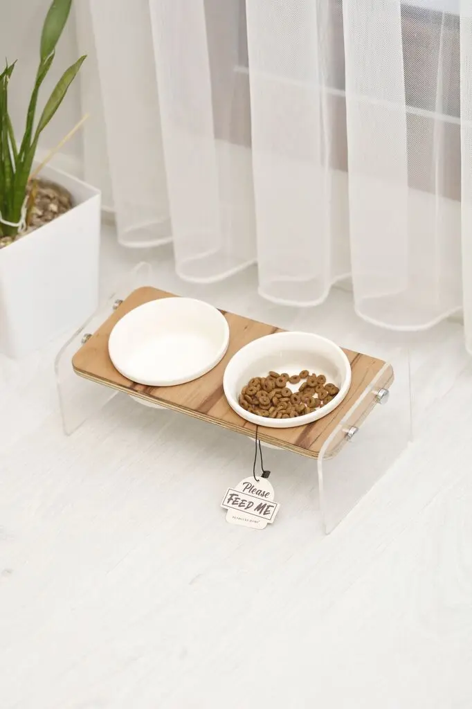 Paws & Whiskers Set činija za hranu za kućne ljubimce, 3 komada, Providni