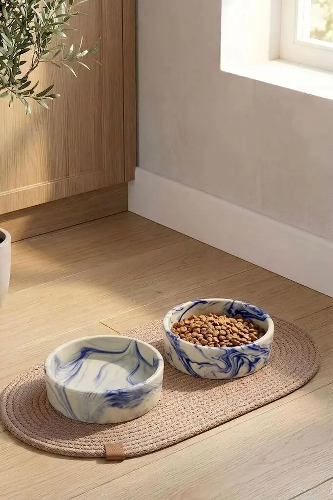 Paws & Whiskers Set činija za hranu za kućne ljubimce, 2 komada, Plavi