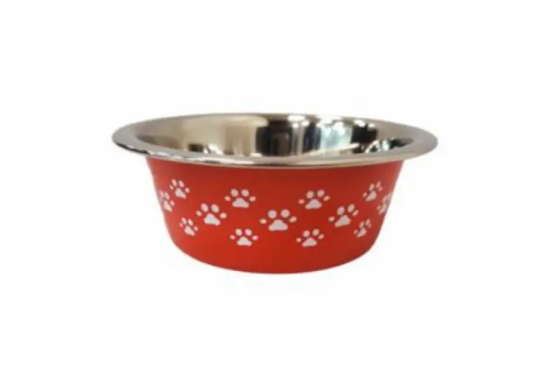 Besta Činija za hranu i vodu Paw inox, Crvena, 2830 ml
