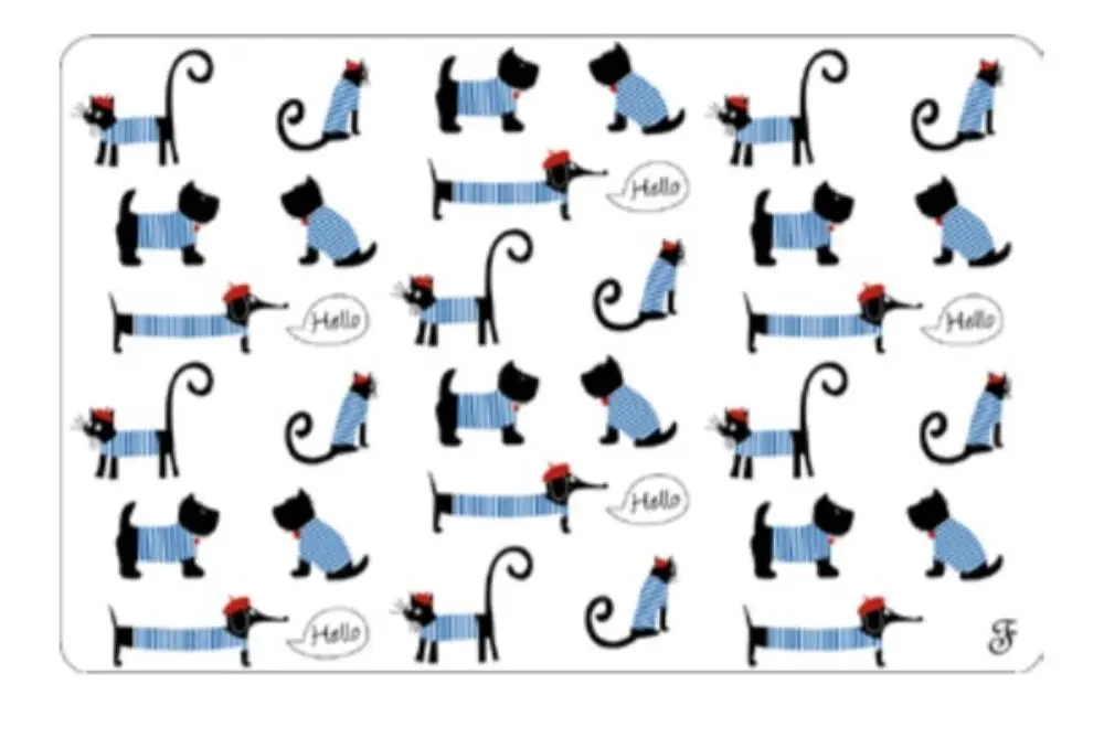 Ferribiella Podmetač za hranu i vodu Hello Dogs Cats, 43x28cm