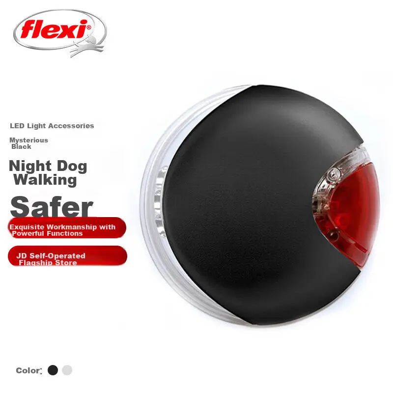 Flexi LED svetlo za povodac, Crno