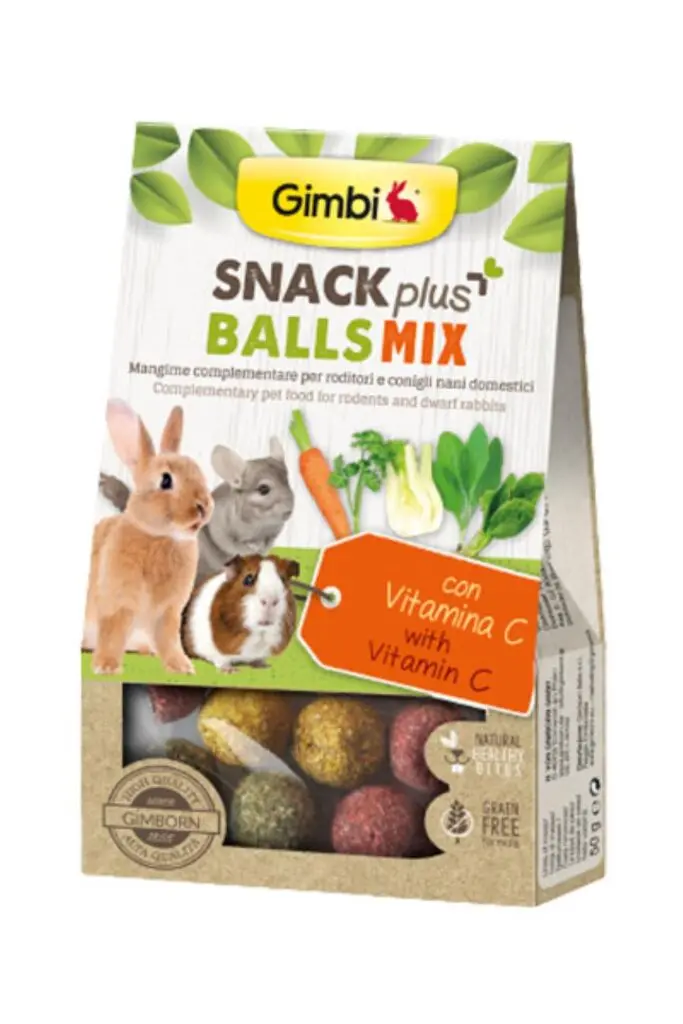 Gimbi Poslastica za glodare Snack Plus Balls Mix, 50 g
