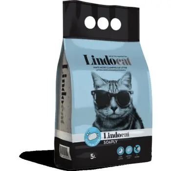 LINDO CAT Grudvajući posip od belog bentonita sa mirisom sapuna Cat Soaply 5l