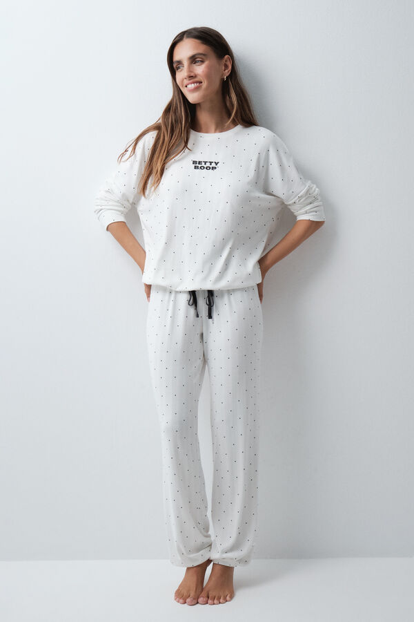Langer Betty Boop Pyjama mit Sternen