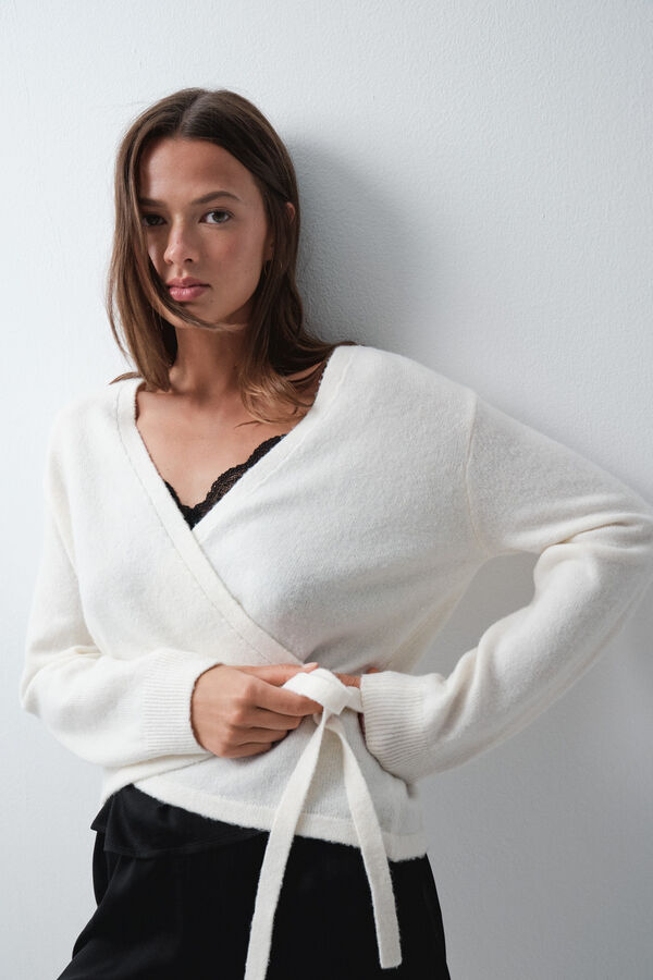 Ballett-Wickelstrickjacke