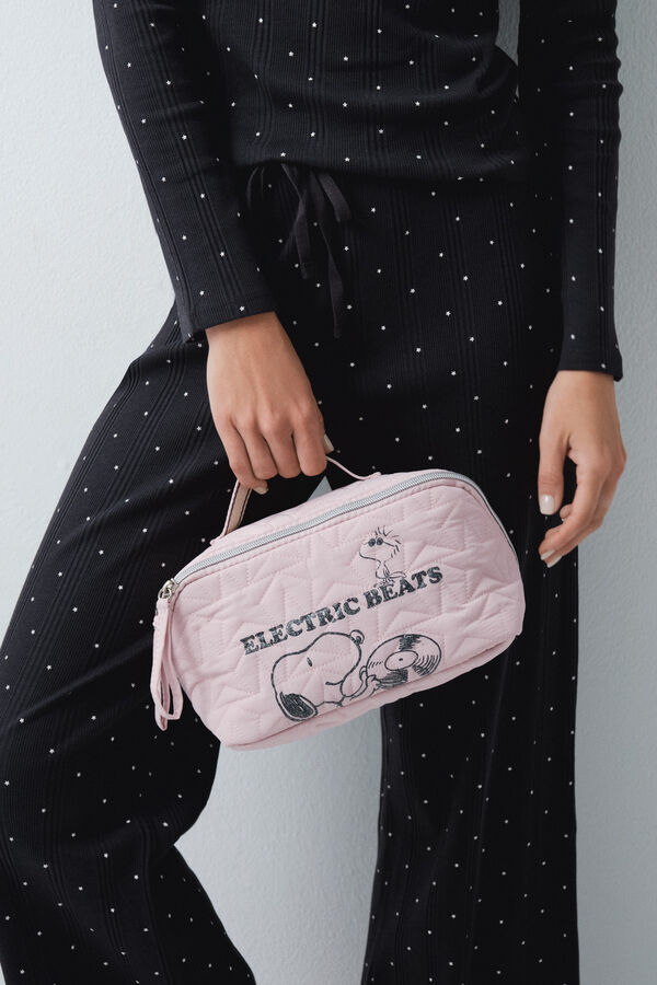 Rosa Snoopy Kosmetiktasche mittel