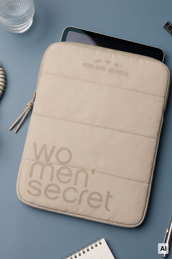 Beige gepolsterte Tablet-Hülle