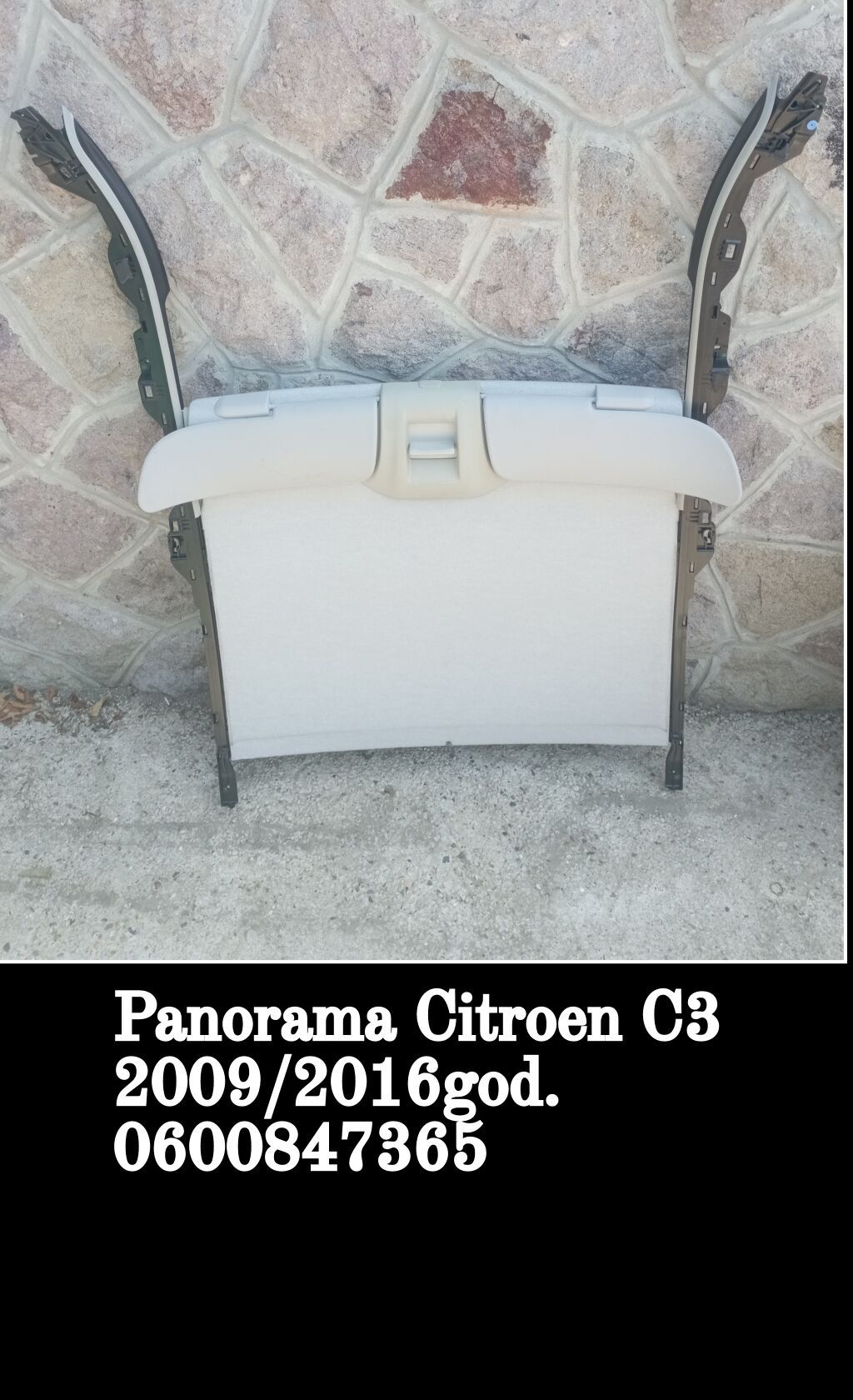 Panoramski krov (komplet) za Citroën C3, odgovara modelima 2009–2016