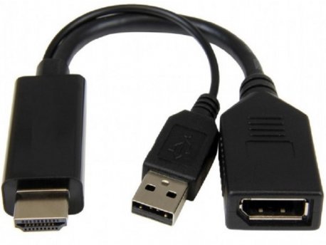 GEMBIRD A-HDMIM-DPF-01 Active 4K HDMI to DisplayPort adapter crni