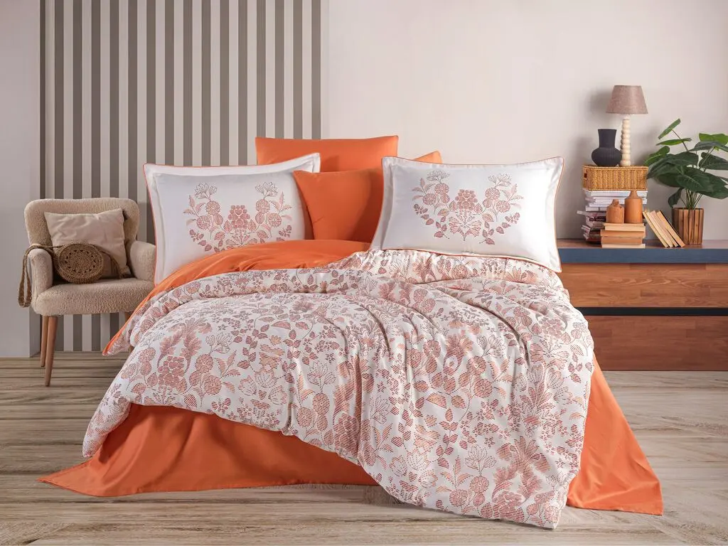 L'essentiel Maison Set satenske posteljine, Narandžasti