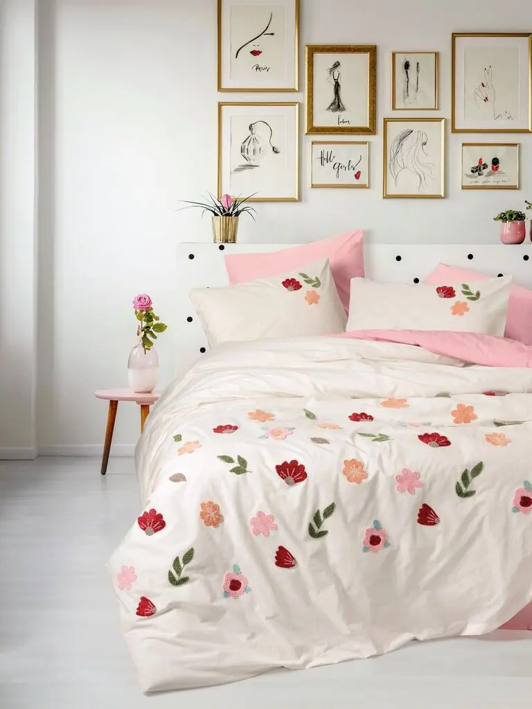 L'essentiel Maison Komplet posteljine Blossom, Rozi