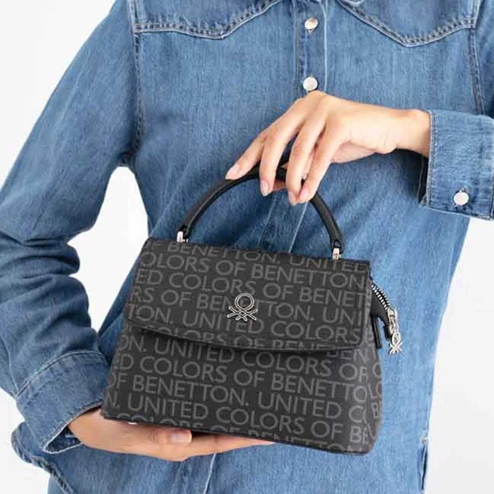 BENETTON TORBA 20*15*11 – BNT1691-BLACK-GREY
