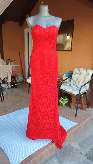 Ever-Pretty luksuzna crvena sirena haljina M