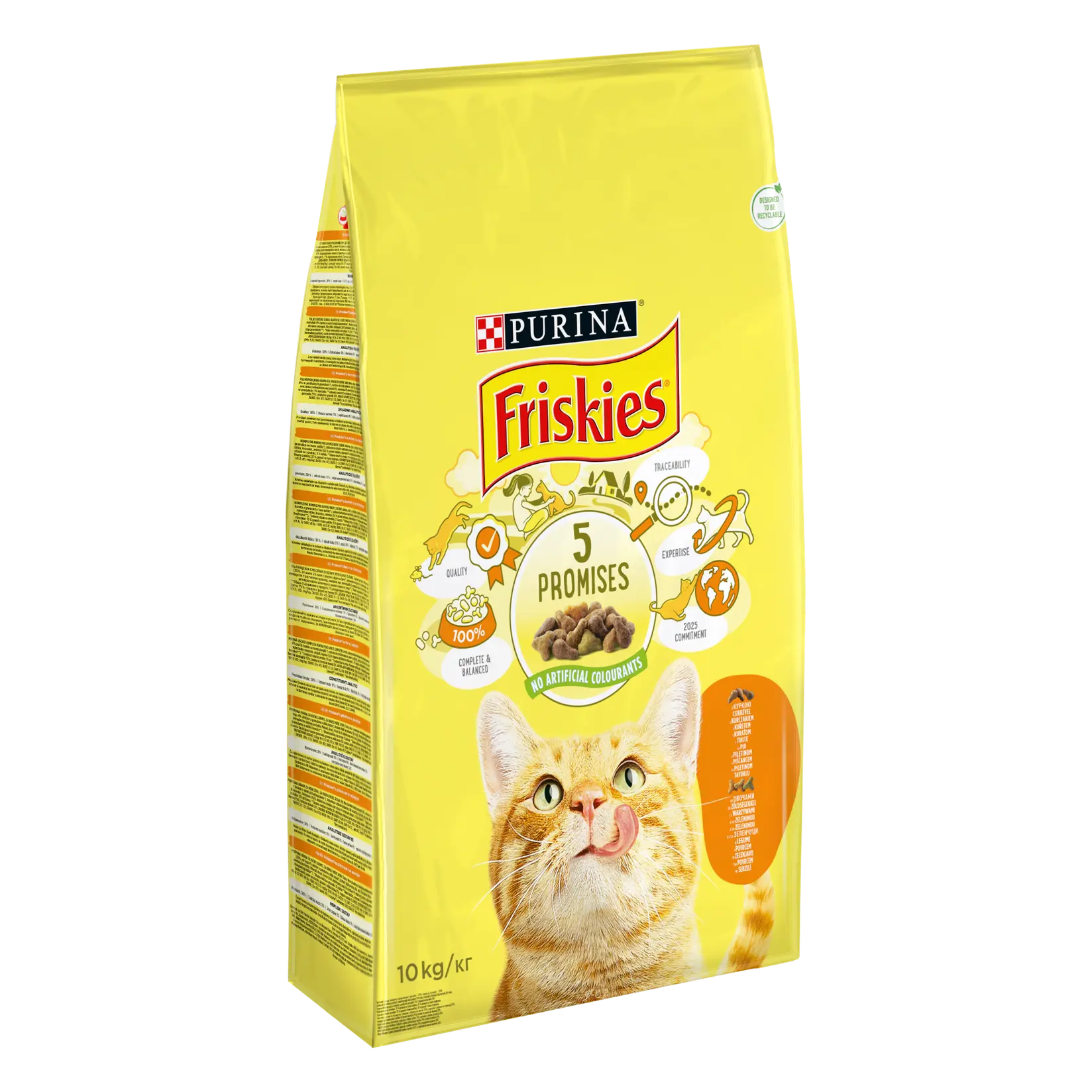 FRISKIES PURINA Suva hrana za mačke, Piletina i povrće, 10 kg