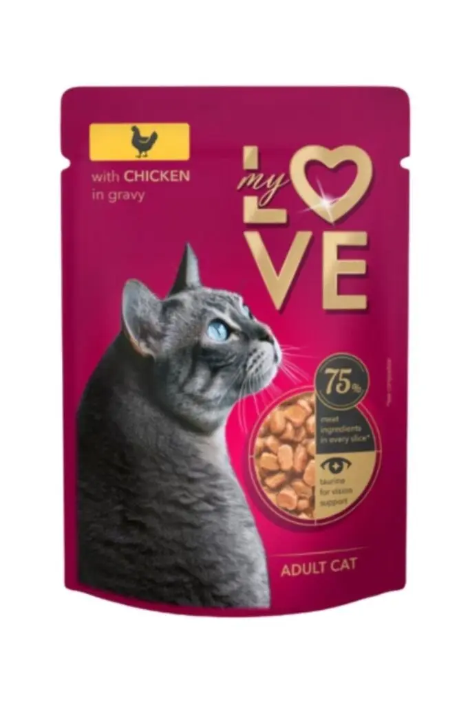 My Love Vlažna hrana za mačke, Piletina, 85g