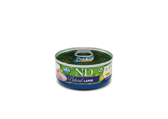 N&D Vlažna hrana za mačke Can Cat Natural Lamb, 70g