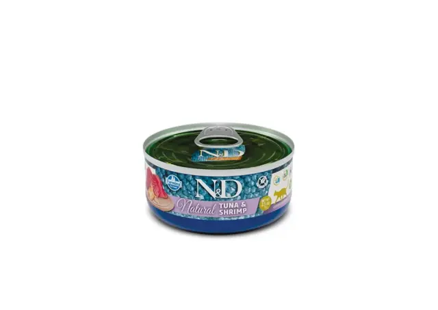 N&D Vlažna hrana za mačke Can Cat Natural Tuna&Shranarimp, 70g