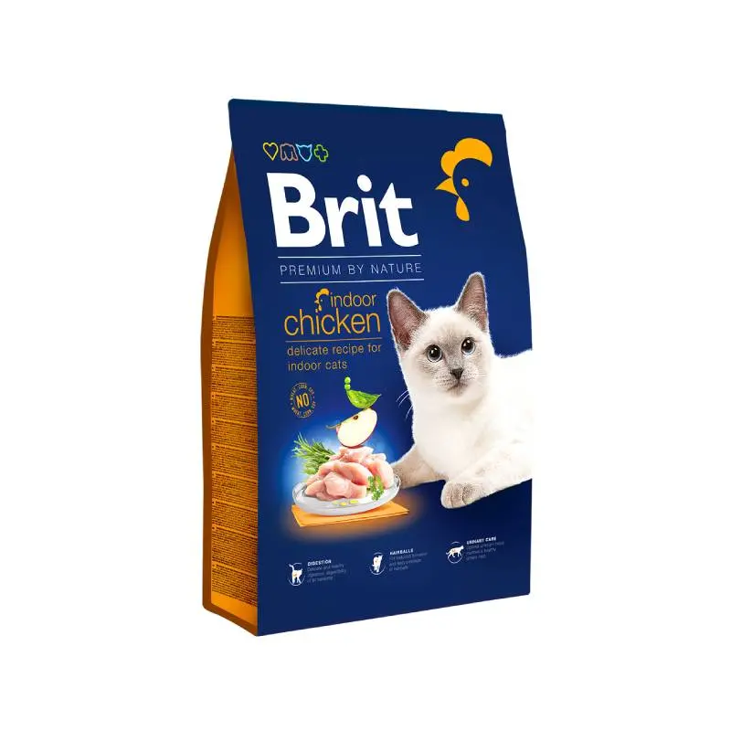 Brit Premium suva hrana za mačke za unutrašnju upotrebu, piletina, 1,5 kg