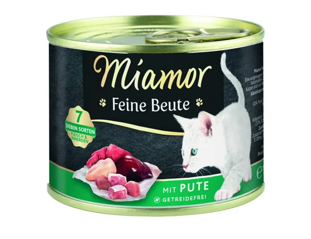 MIAMOR Vlažna hrana za mačke Feine beute ćuretina 185g