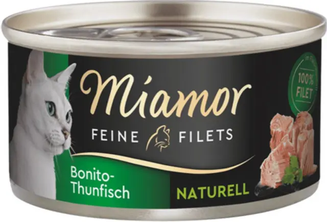 MIAMOR Vlažna hrana za mačke, Prirodni fileti tuna Feine Filets, 80g