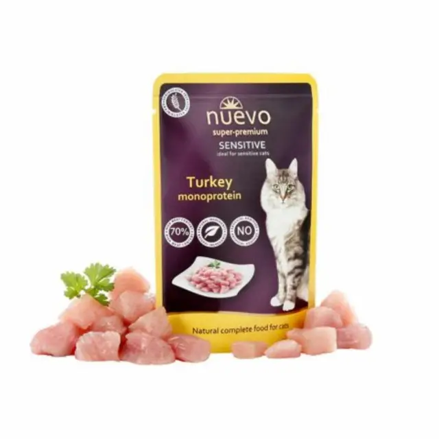NUEVO Vlažna hrana za mačke Sensitive, Ćuretina, 85g