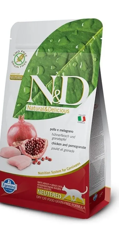 N&D Suva hrana za odrasle mačke, Piletina i nar, 5kg