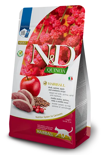 N&D Suva hrana za mačke Cat Quinoa Hairball, 1.5kg