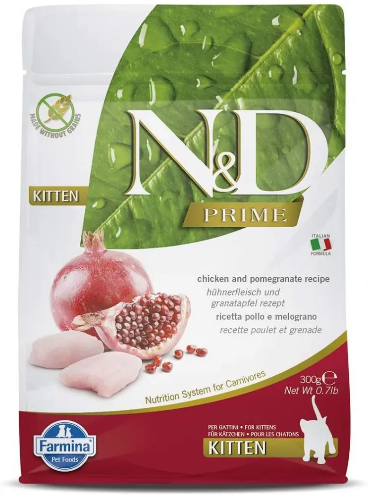 FARMINA Suva hrana za mačke ND piletina, nar, aloe vera, psilijum, kurkuma, zeleni čaj 300gr