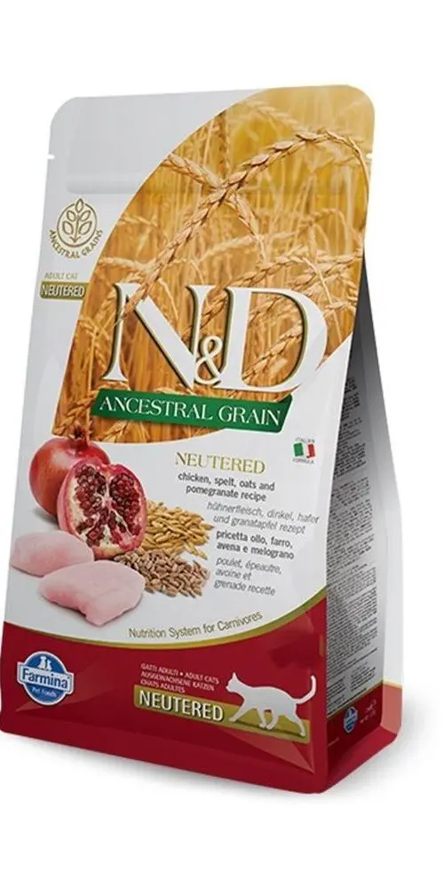 N&D Suva hrana za odrasle mačke, Piletina i nar, 5kg