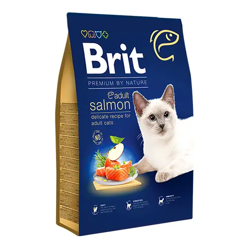 BRIT Premium suva hrana za odrasle mačke sa ukusom lososa