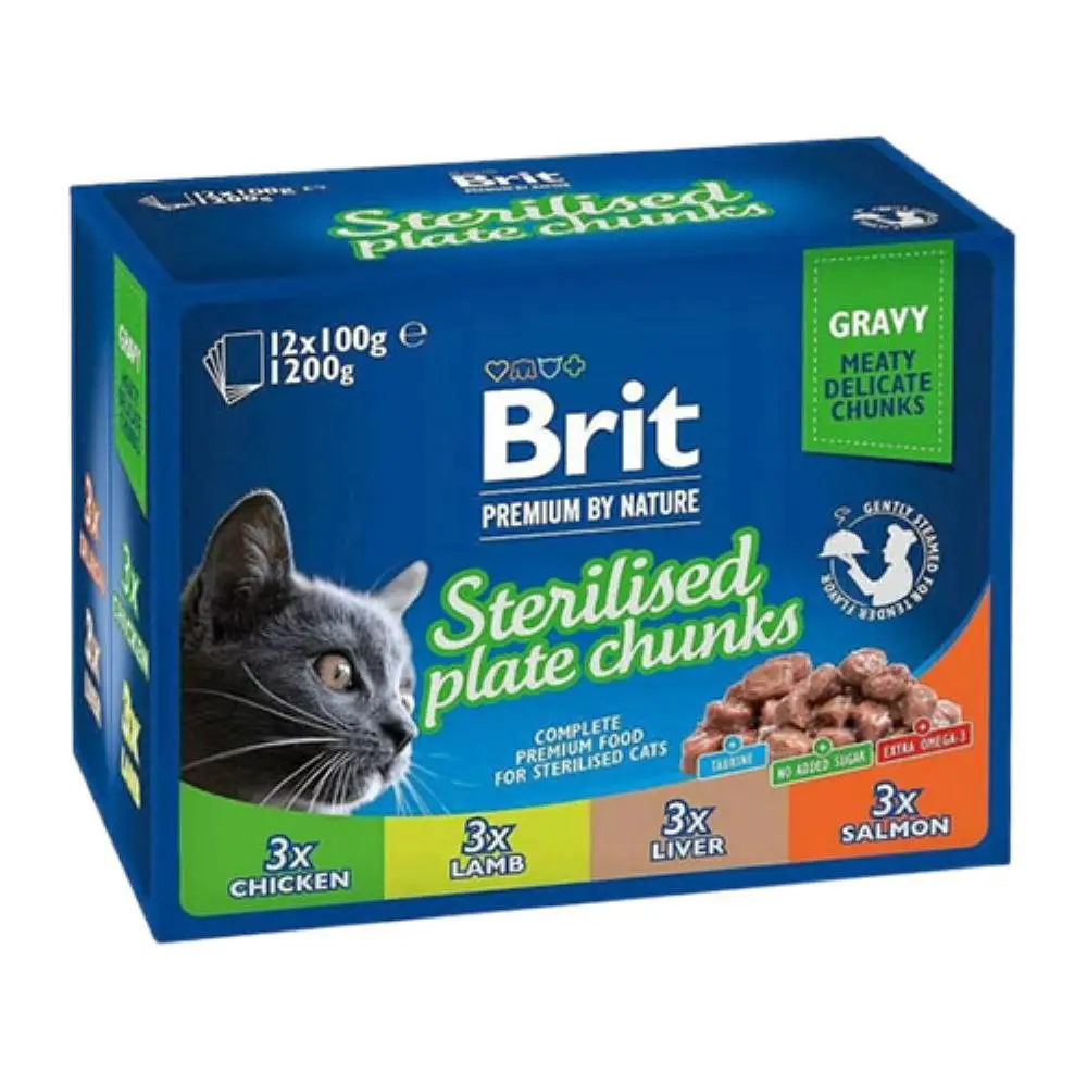 Brit Premium sos za sterilisane mačke, 12x100 g