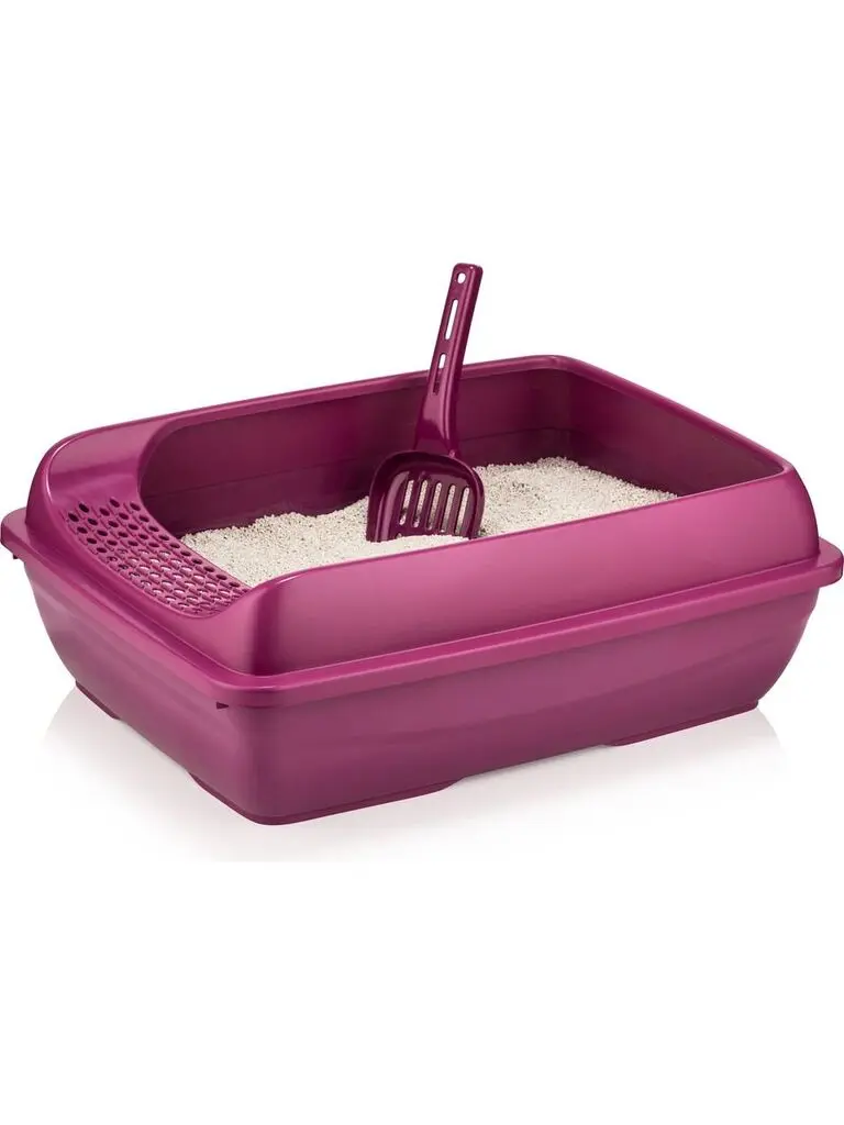Paws & Whiskers Otvoreni toalet za mačke 5098-5, Ljubičasta