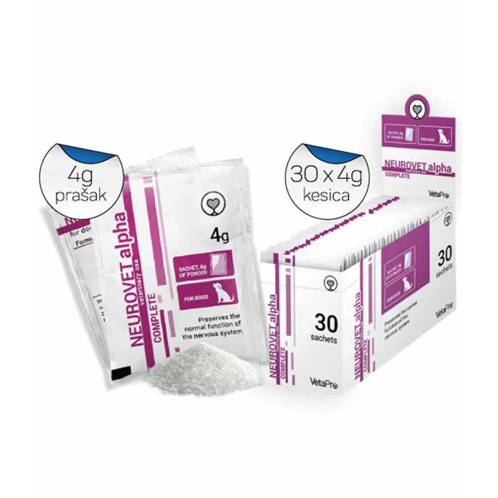 VetaPro Neurovet Alpha Complete dodatak ishrani za pse 30x4g