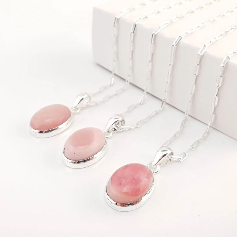 Pink Opal Privezak | Srebro 925 #12445D12