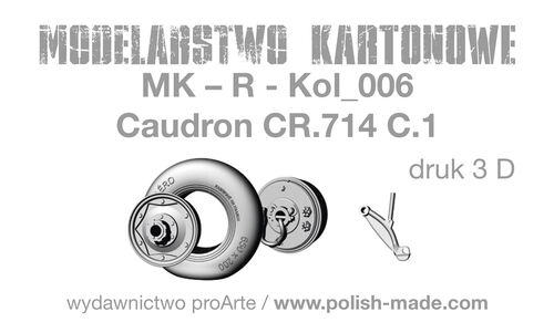 Modelarstwo kartonowe R-KOL006 Caudron CR.714 C.1 - Zestaw Kó³