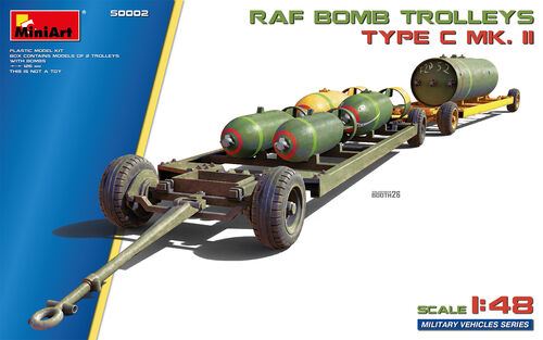 NEW! MiniArt 50002 RAF Bomb Trolleys Type C Mk. II