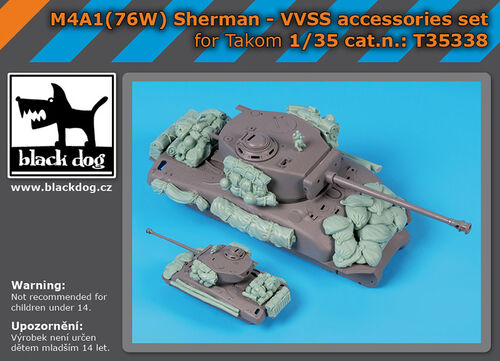 NEW! Black Dog T35338 M4A1(76W) Sherman VVSS - Accessories Set (for Takom Kits)