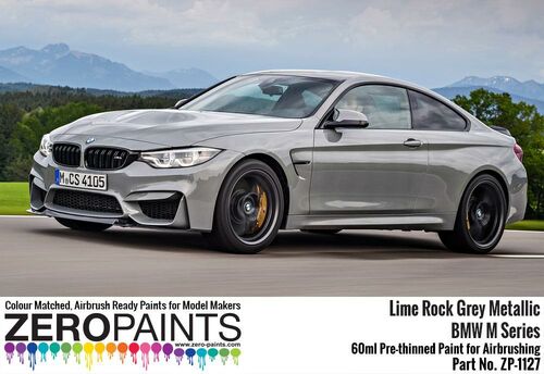 Zero Paints 1127-LIMEROCK 1127 BMW LIME ROCK Grey Metallic Paint